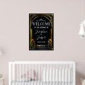 Art Deco 1920s Black and Gold Welcome Sign | Zazzle