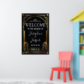 Art Deco 1920s Black and Gold Welcome Sign | Zazzle