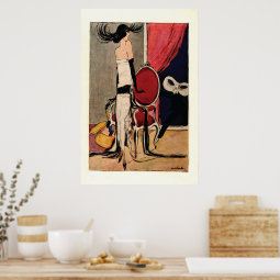 Art Deco 1920s Flapper Girl Poster | Zazzle