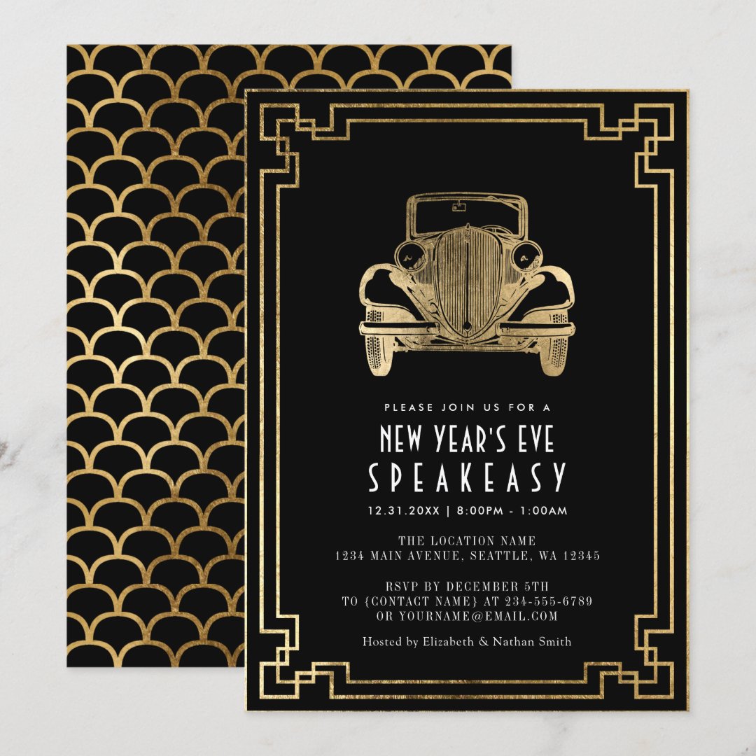 Art Deco 1920s New Year's Eve Party Invitation | Zazzle