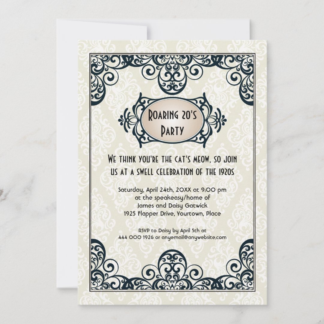 Art Deco 1920s Party Invitation | Zazzle