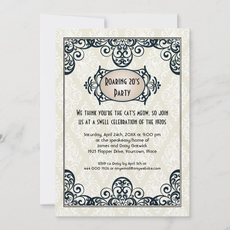 Art Deco 1920s Party Invitation | Zazzle