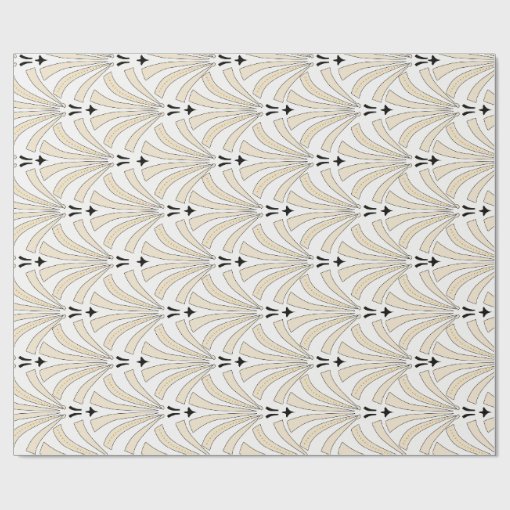 Art Deco 1920s Roaring Twenties Fans Wrapping Paper | Zazzle