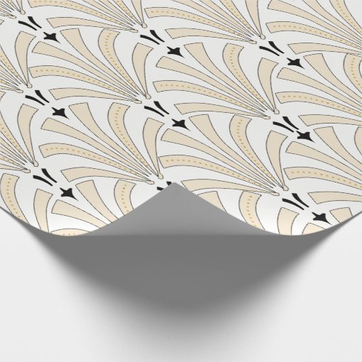 Art Deco 1920s Roaring Twenties Fans Wrapping Paper | Zazzle