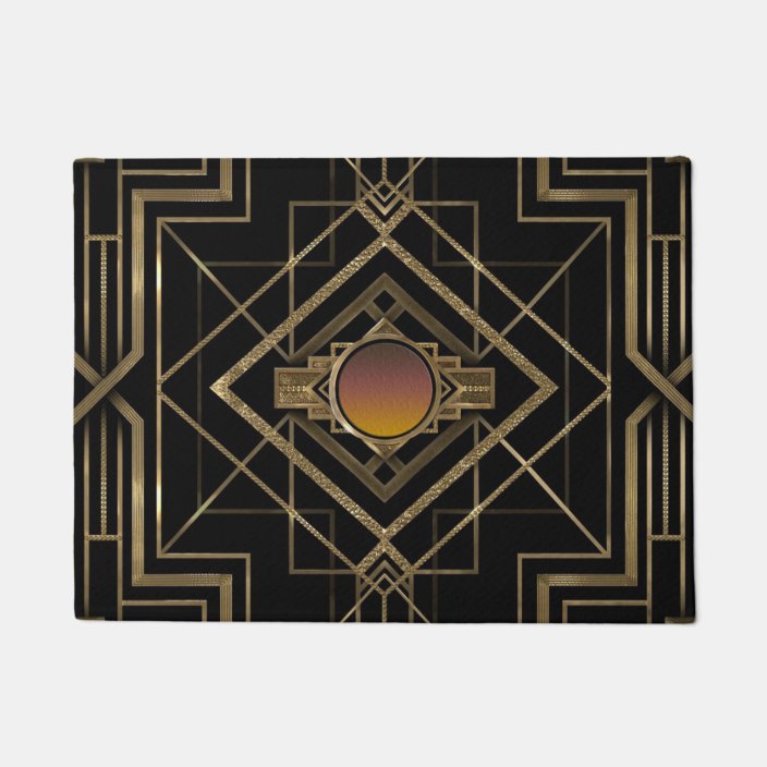 Art Deco Antique Gold Doormat | Zazzle.com