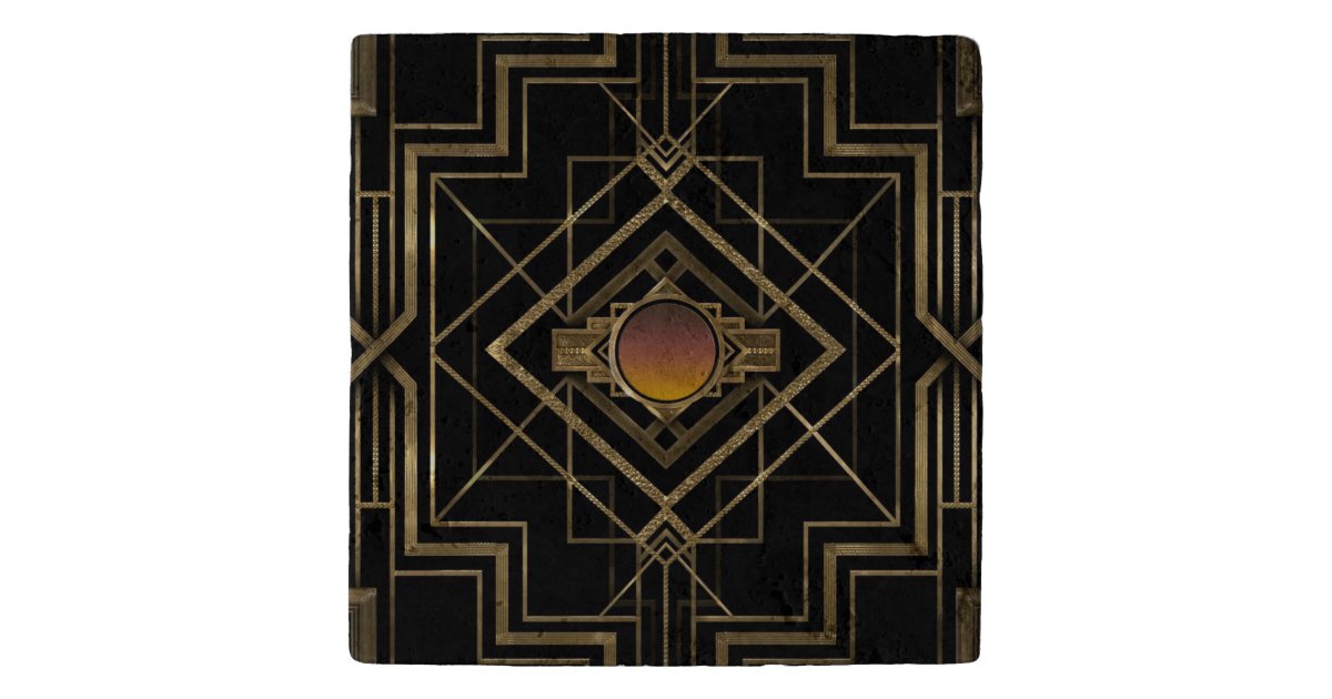Art Deco Antique Gold Trivet | Zazzle