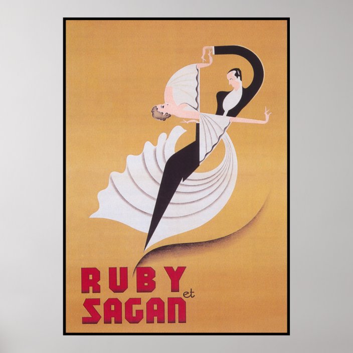 Art Deco Ballroom Dancers Vintage Dance Poster | Zazzle.com