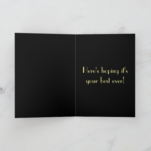 Art Deco Black and Gold New Years Card | Zazzle