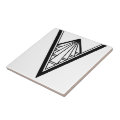 Art Deco Black White Elegant V Shape Stylish Crisp Ceramic Tile | Zazzle