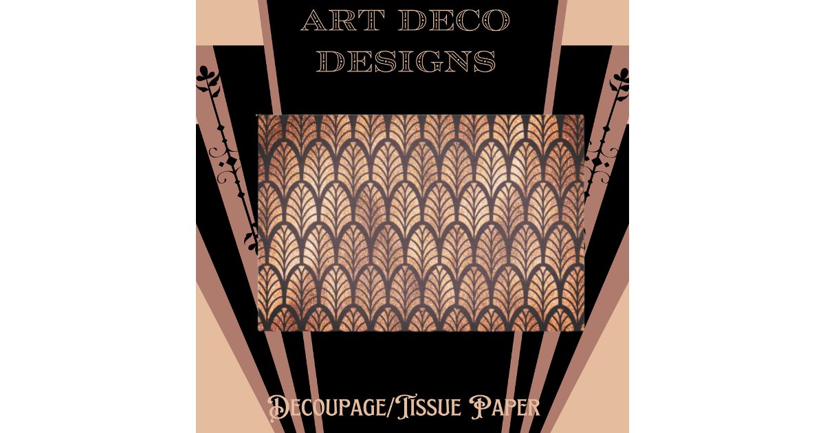 Art Deco Bronze Decoupage Tissue Paper | Zazzle