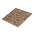 Art Deco Bronze Diamond Pattern Ceramic Tile | Zazzle