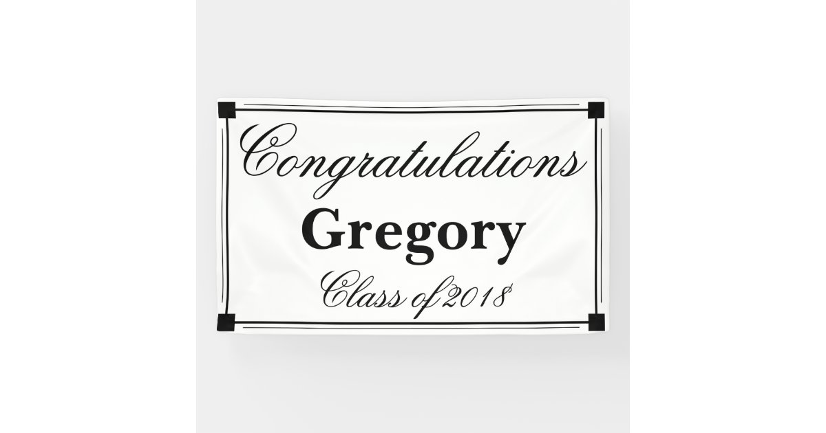 Art Deco Congratulation Graduation Party Banner | Zazzle