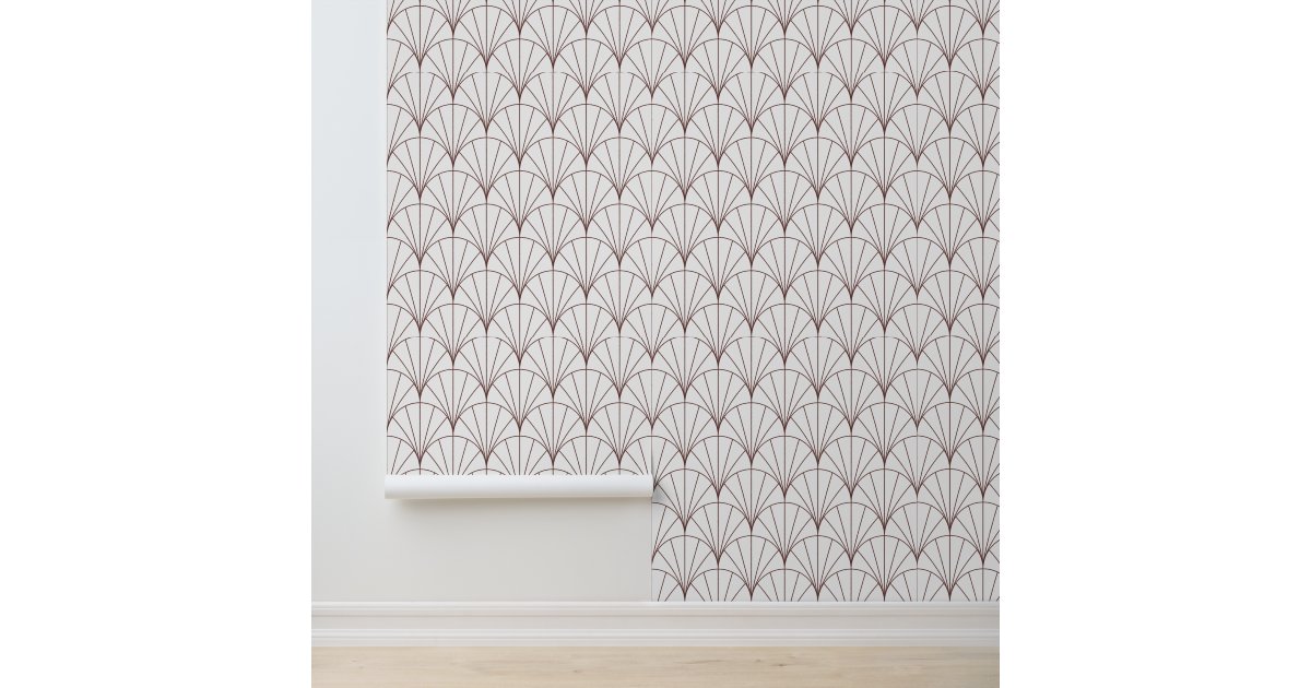 Art Deco Fan Pattern Wallpaper | Zazzle