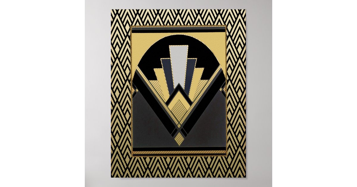 Art Deco Fan Poster. Poster | Zazzle