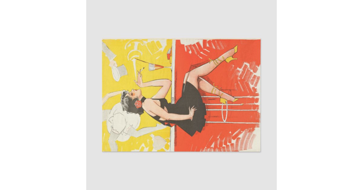 Art Deco Flapper Dancing Bar Scene 1920's Gatsby Tissue Paper | Zazzle