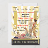 Art Deco Flapper girl party invitations | Zazzle