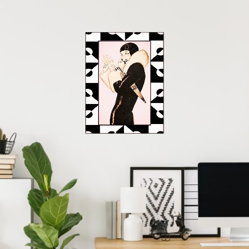 Art Deco Flapper (Rene Vincent 1920/30s) Poster | Zazzle