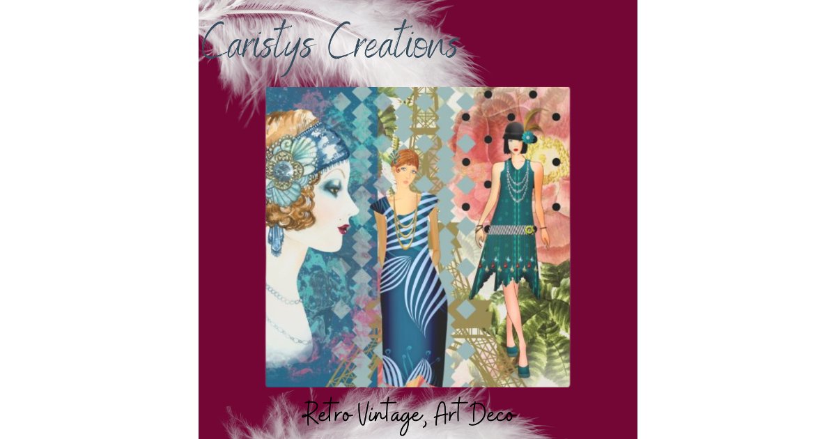 Art Deco Flappers Metal Wall Art | Zazzle