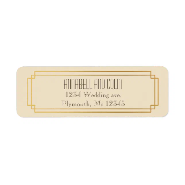 art deco frame label | Zazzle