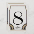 Art Deco Gold Posh Table Number 8 | Zazzle