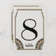 Art Deco Gold Posh Table Number 8 | Zazzle