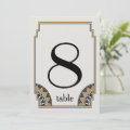 Art Deco Gold Posh Table Number 8 | Zazzle