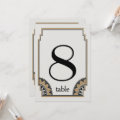 Art Deco Gold Posh Table Number 8 | Zazzle