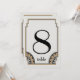 Art Deco Gold Posh Table Number 8 | Zazzle