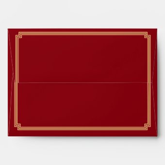 Art Deco Great Gatsby Red A7 Wedding Envelopes | Zazzle