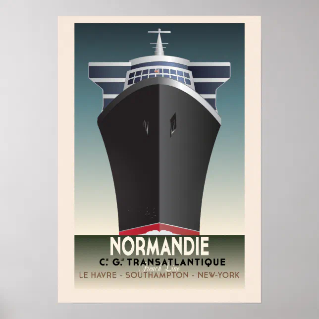 Art Deco Inspired Cruise Poster | Zazzle