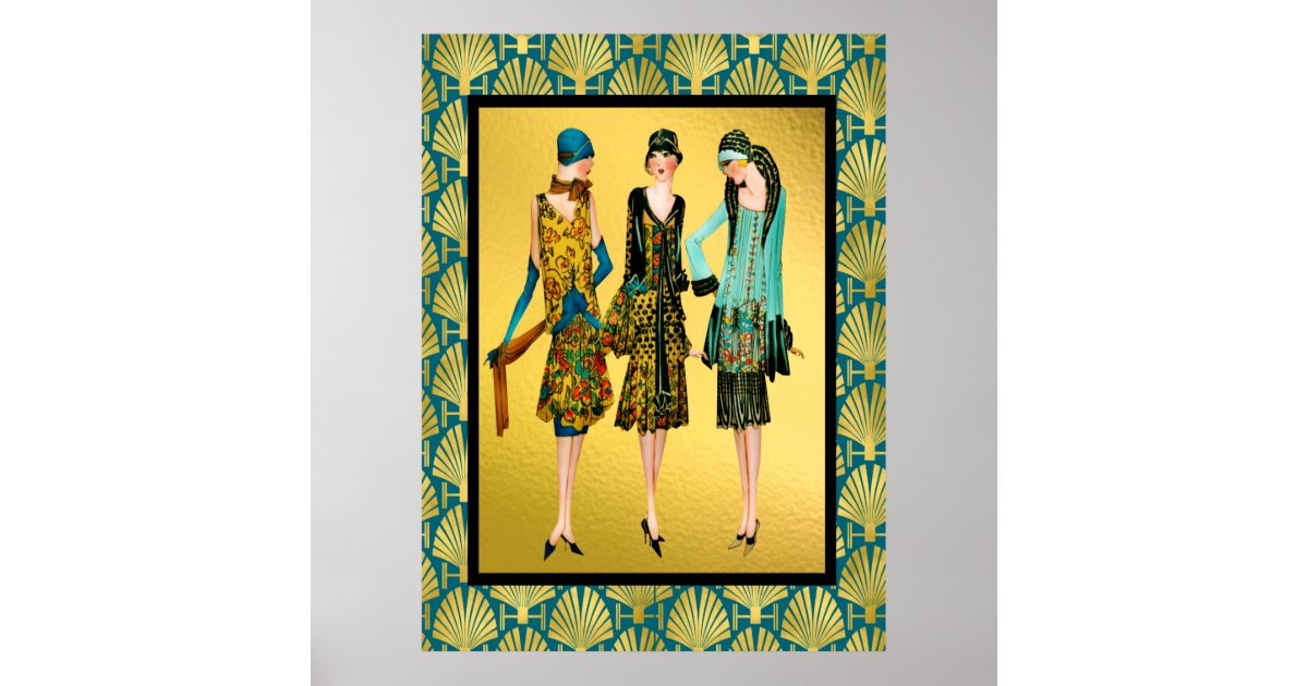 Art Deco Ladies Fashion Poster | Zazzle