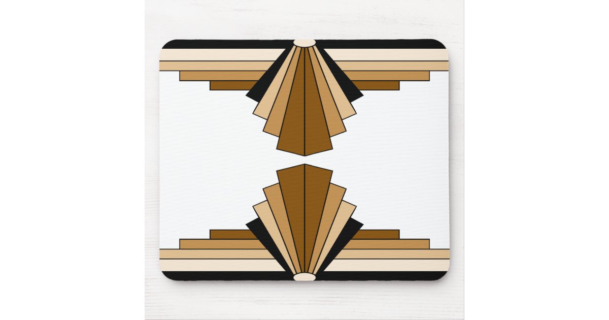 Art Deco Layers in Tan Mouse Pad | Zazzle