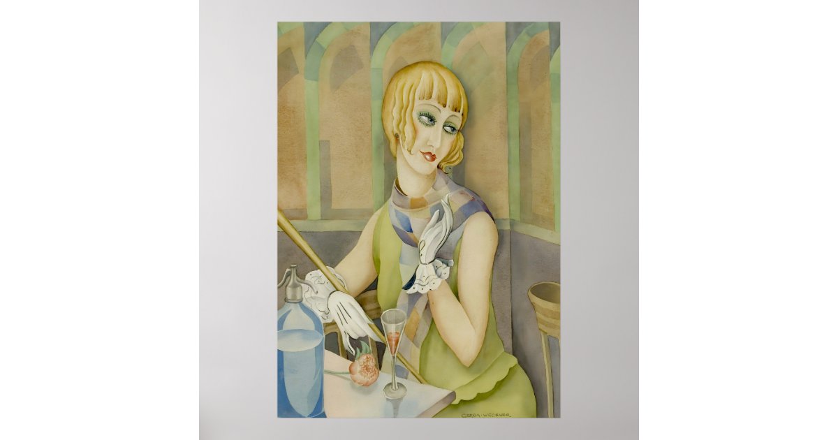 Art Deco - Lili Elbe Portrait by Gerda Wegener Poster | Zazzle