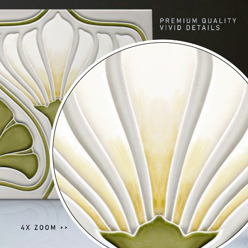 Art Deco Lily Wall Decor Art Nouveau Ceramic Tile | Zazzle