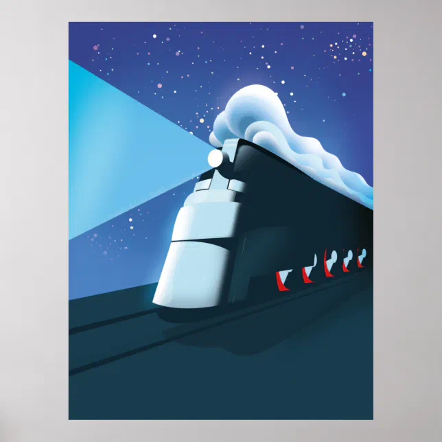 Art Deco Locomotive Poster | Zazzle