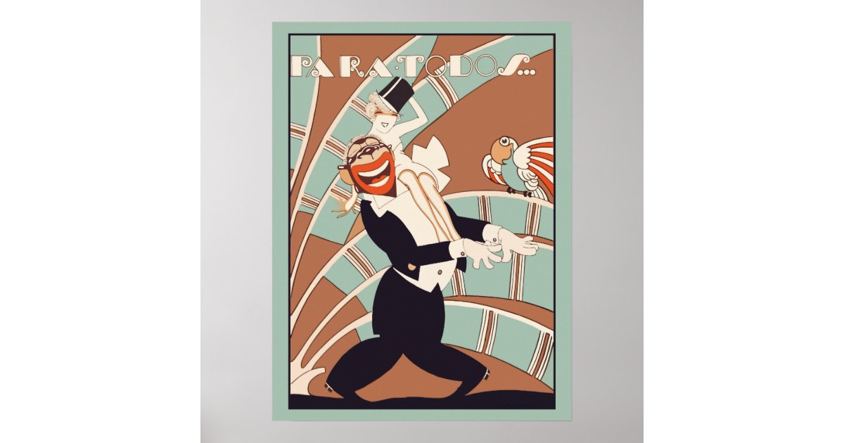 Art Deco Magazine Cover Cabaret Poster | Zazzle