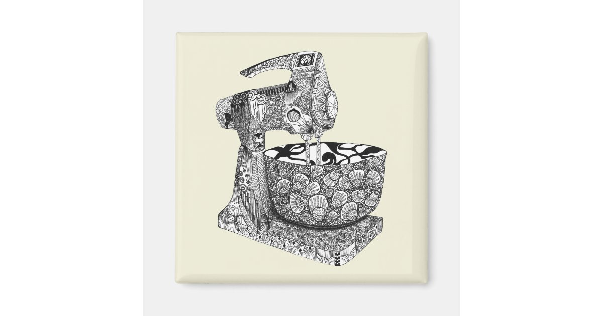 art deco mixer magnet | Zazzle
