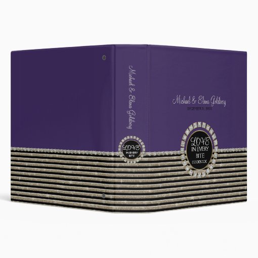 Art Deco Modern Horizontal Stripe Glitter Look Binder | Zazzle