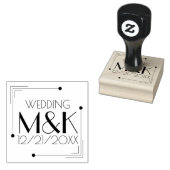 Art Deco Monogram 1920s Wedding Rubber Stamp | Zazzle