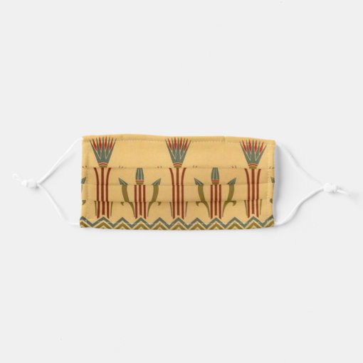 Art Deco Nile Papyrus Adult Cloth Face Mask | Zazzle