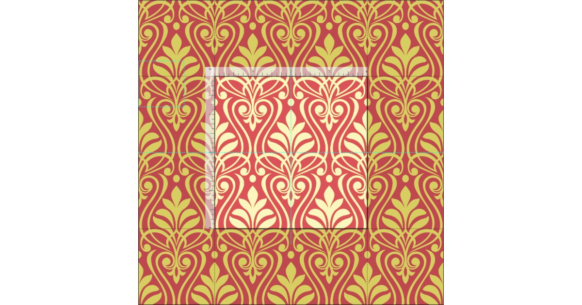 Art Deco Pattern 01 - Blonde Yellow on Light Pink Fabric | Zazzle