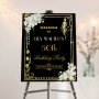 Art Deco Pearls Floral Gatsby Roaring 20s Welcome Foam Board | Zazzle