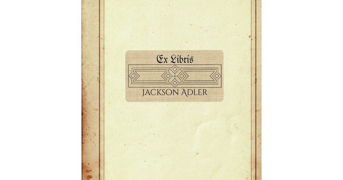 Art Deco Personalized Ex Libris Book Label | Zazzle