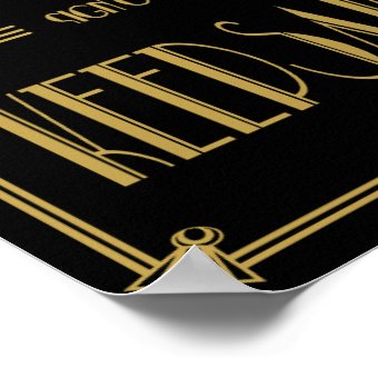 Art Deco Please sign our keepsake wedding print | Zazzle