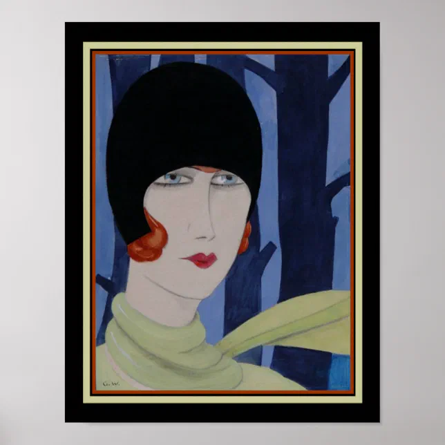 Art Deco "Portrait of Lili" by Gerda Wegener Poster | Zazzle