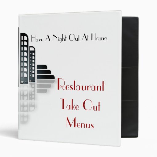 Art Deco Resaurant Take Out Menu Binder | Zazzle