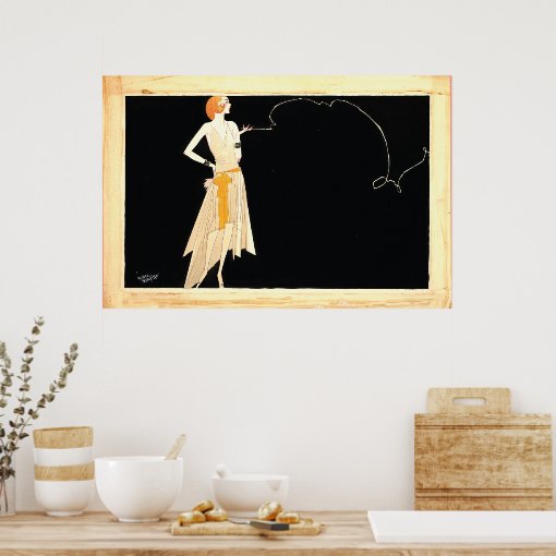 Art Deco ~ Roaring 20s Flapper Girl Poster | Zazzle
