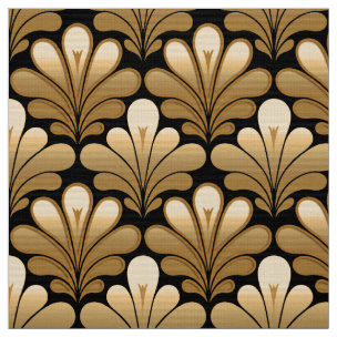 Gold Shell Pattern Fabric | Zazzle