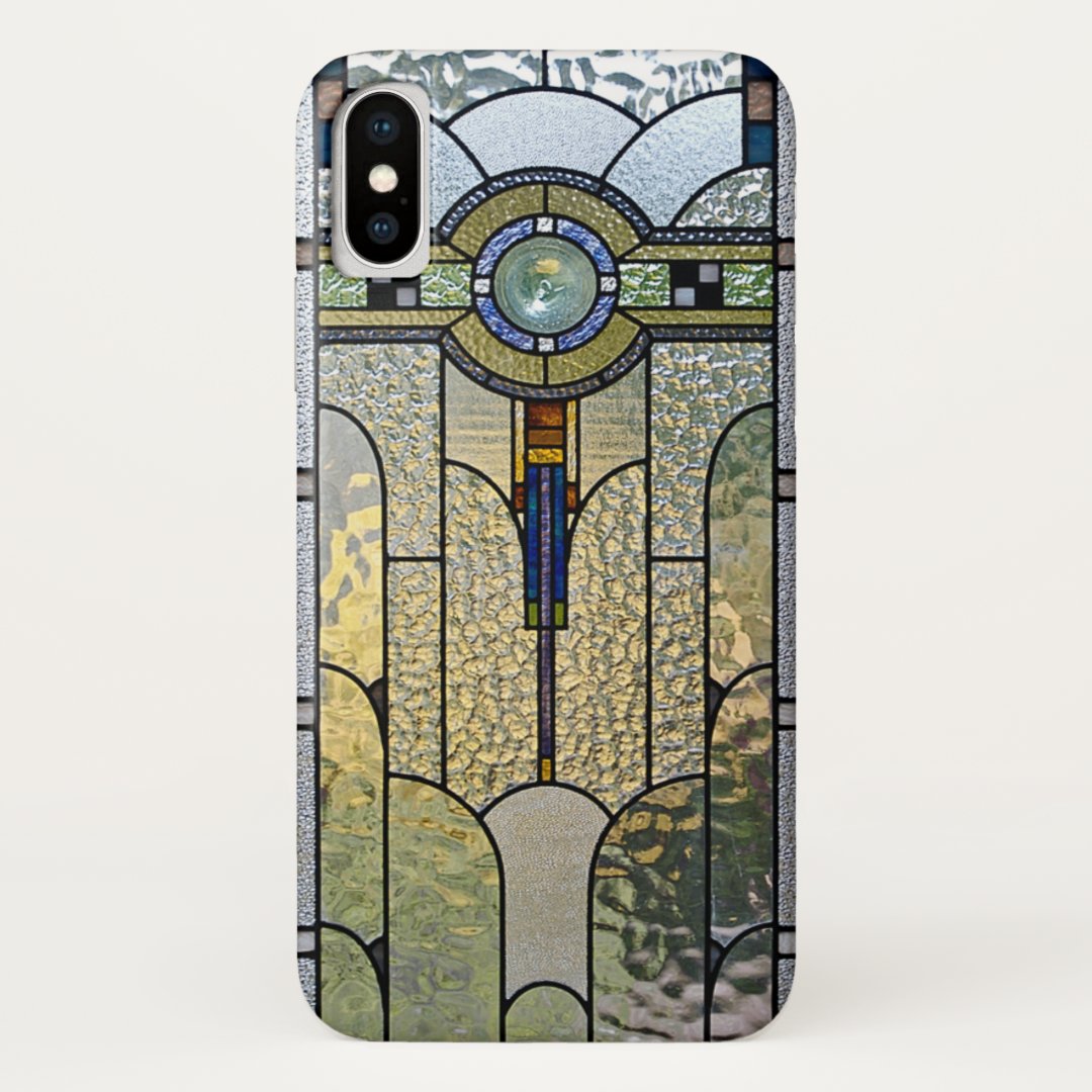 Art Deco Stained Glass Window iPhone X case | Zazzle