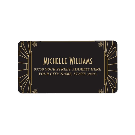 Art Deco Style Address Labels | Zazzle.com